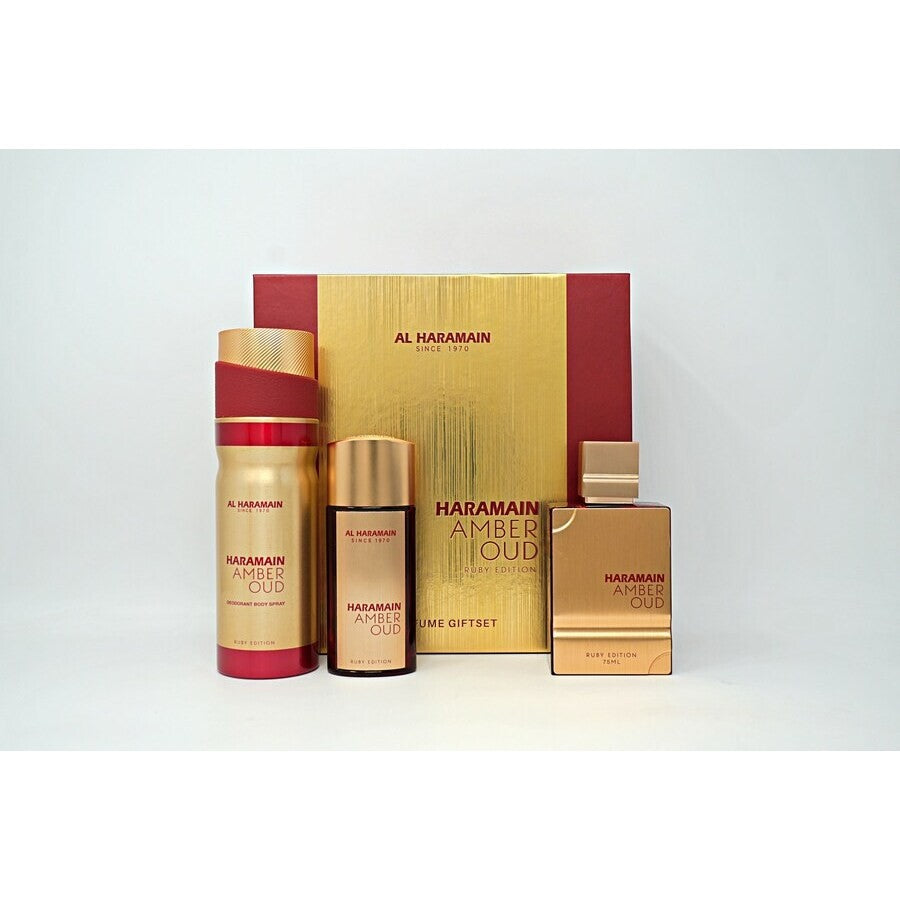 AL HARAMAIN AMBER OUD RUBY 3PC SET, UNISEX GIFT SET, EDP – Shangri-la Perfumes