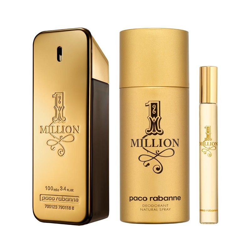 PACO RABANNE 1 MILLION 3PC SET, MEN'S GIFT SET, EDT – Shangri-la Perfumes