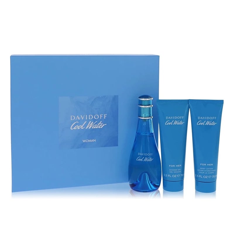 COOL WATER 3PC SET, WOMEN'S GIFT SET, EDT 3 PC | Perfumes for men and women