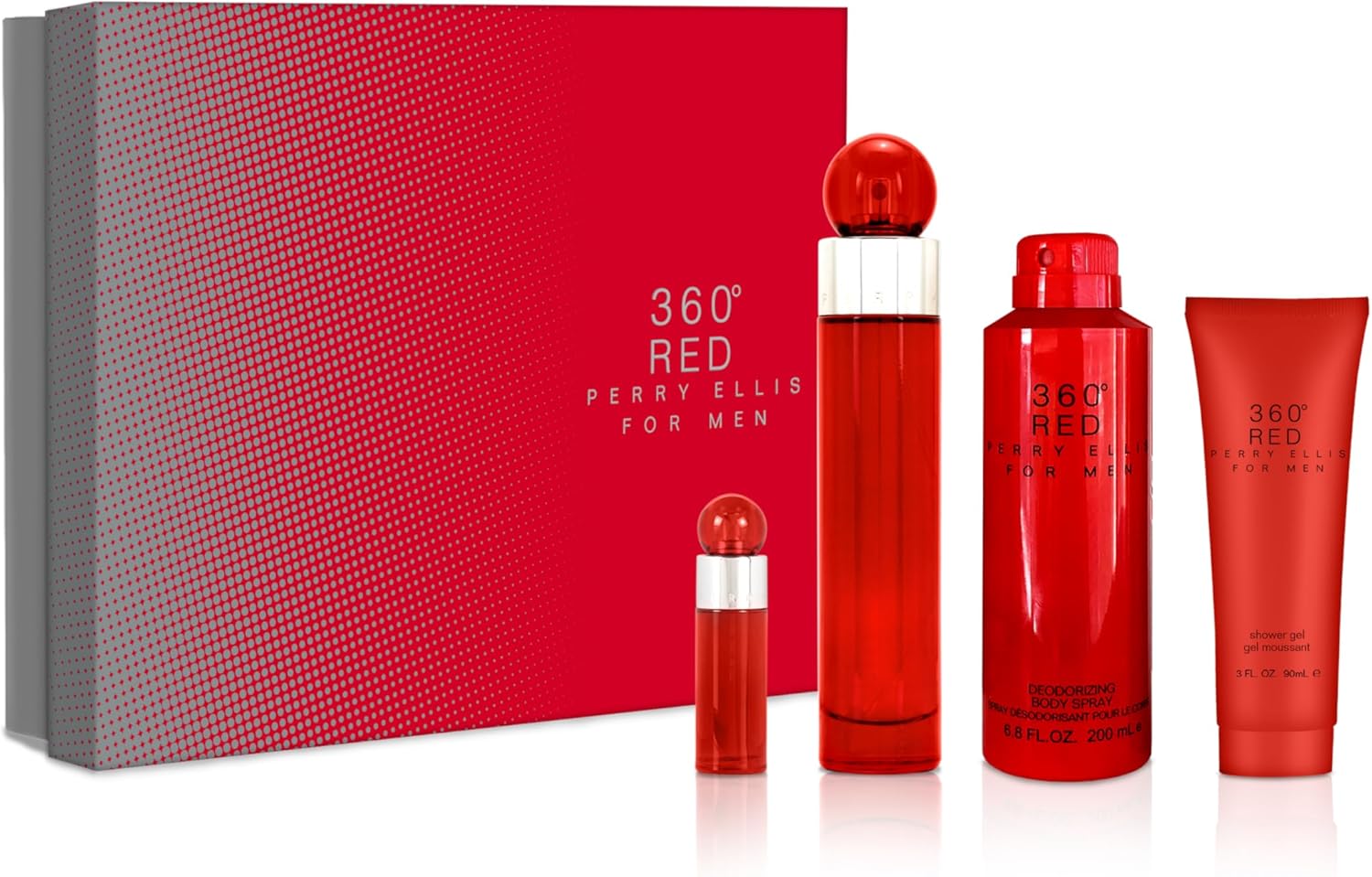 360 PERRY RED 4PC SET, MEN'S GIFT SET – Shangri-la Perfumes