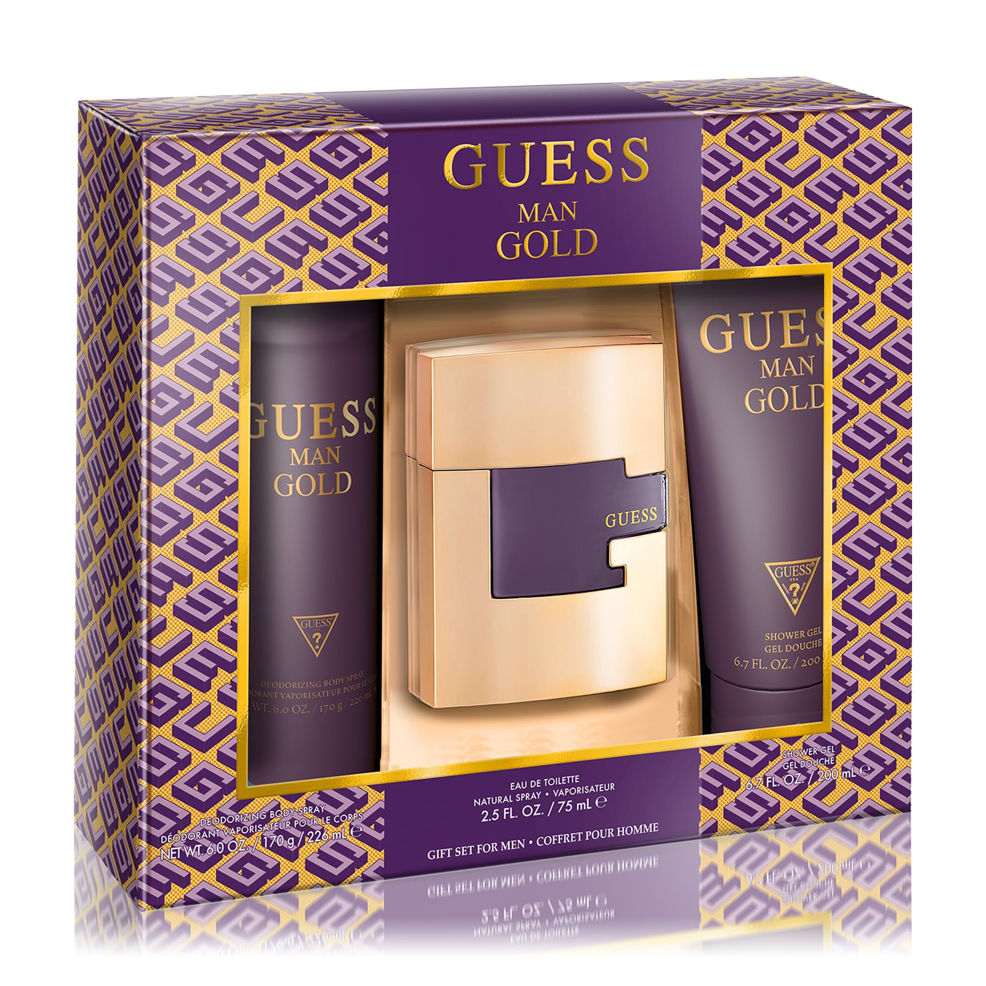 GUESS MAN GOLD 3PC SET, MEN'S GIFT SET, EDT – Shangri-la Perfumes