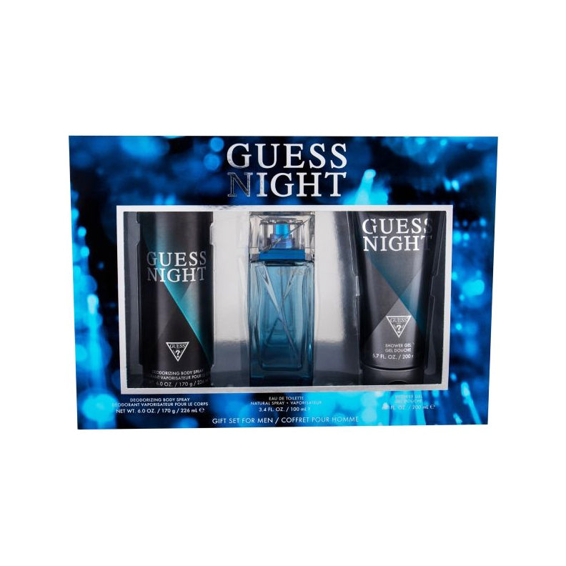 GUESS NIGHT 3PC SET, MEN'S GIFT SET, EDT | Shangri-la Perfumes